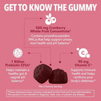 Delicious cranberry gummies for gut health