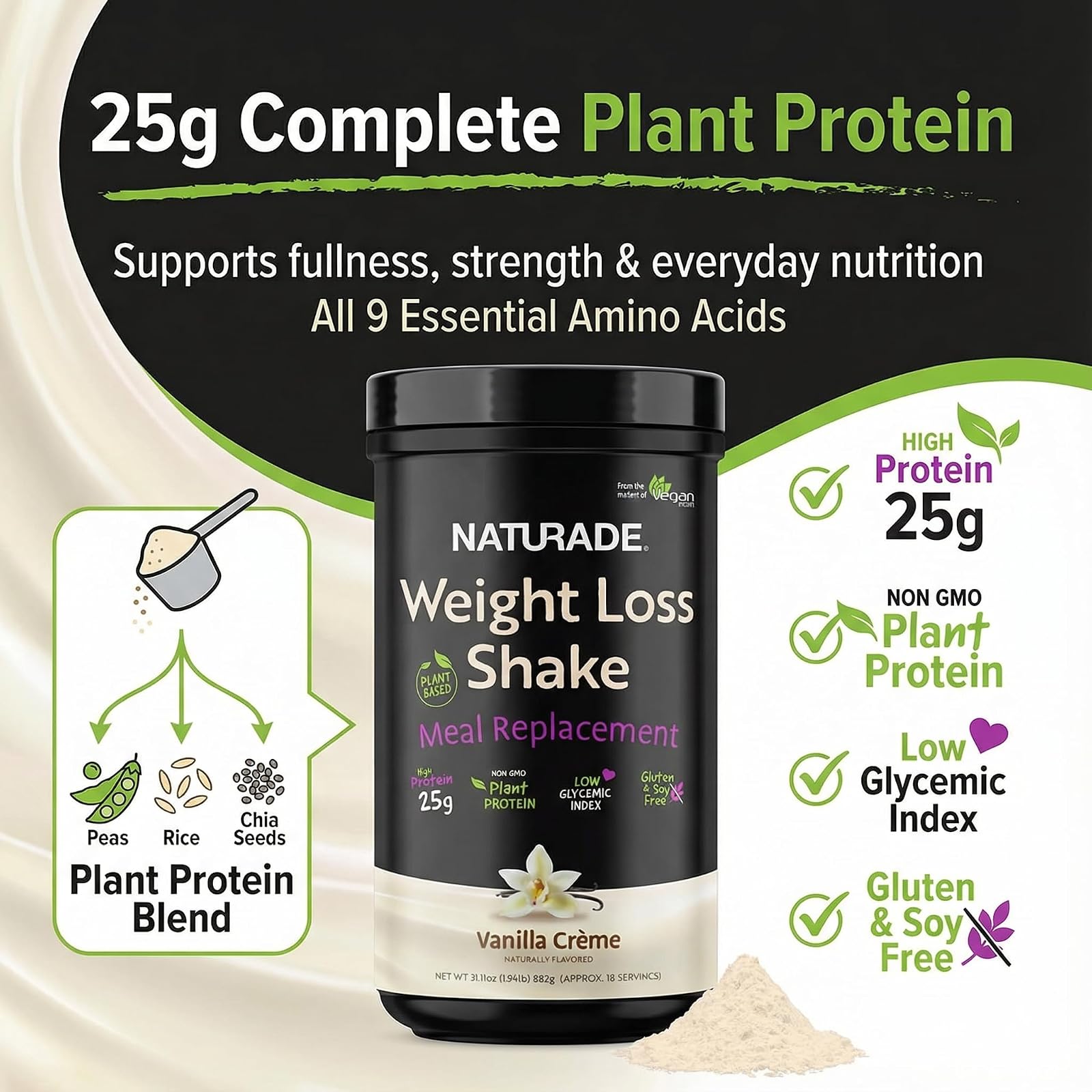 delicious creamy vanilla protein shake