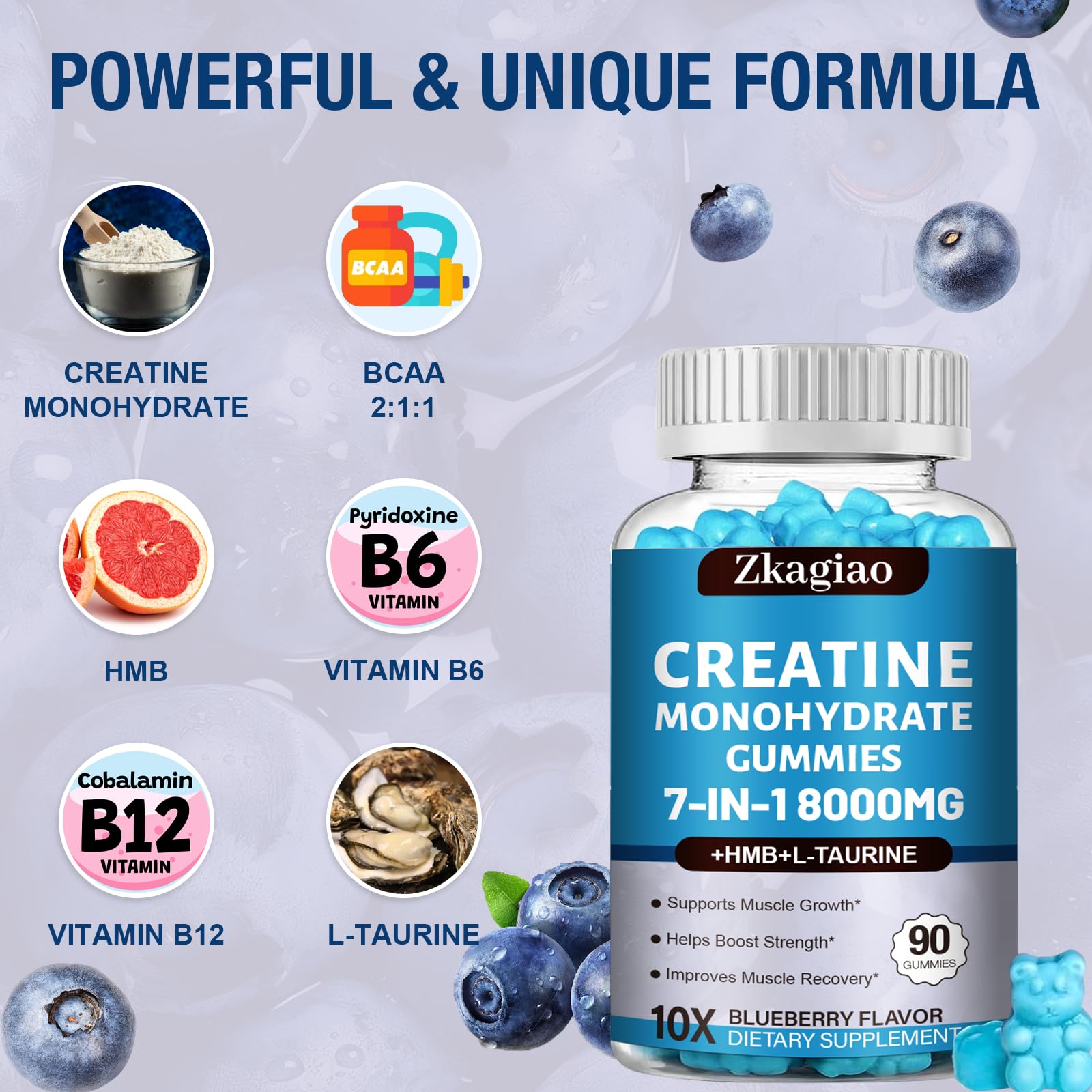 Delicious creatine gummies for muscle growth
