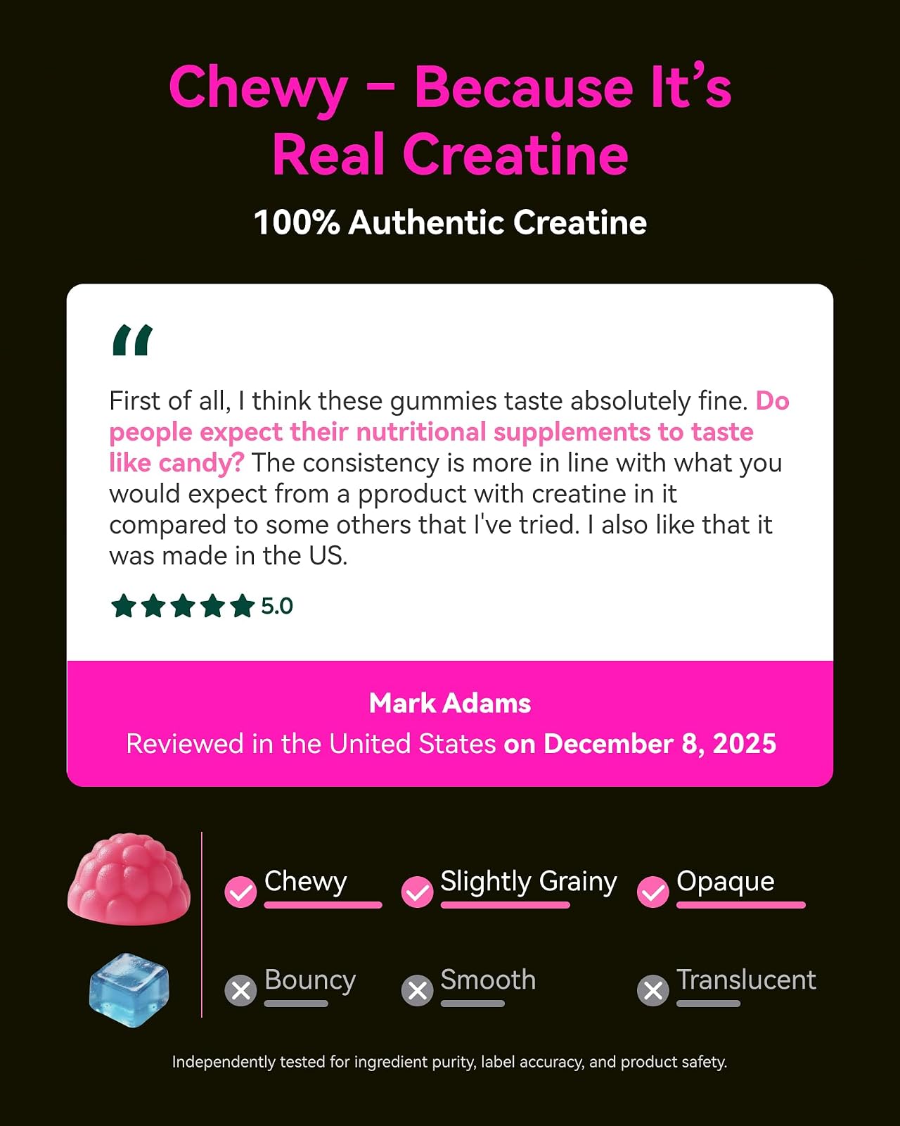 delicious creatine monohydrate chews