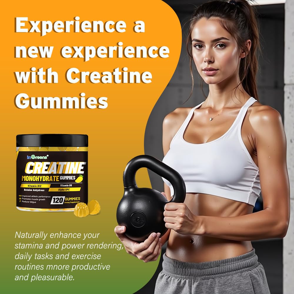Delicious creatine monohydrate gummy supplements