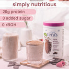 delicious dark chocolate protein shake