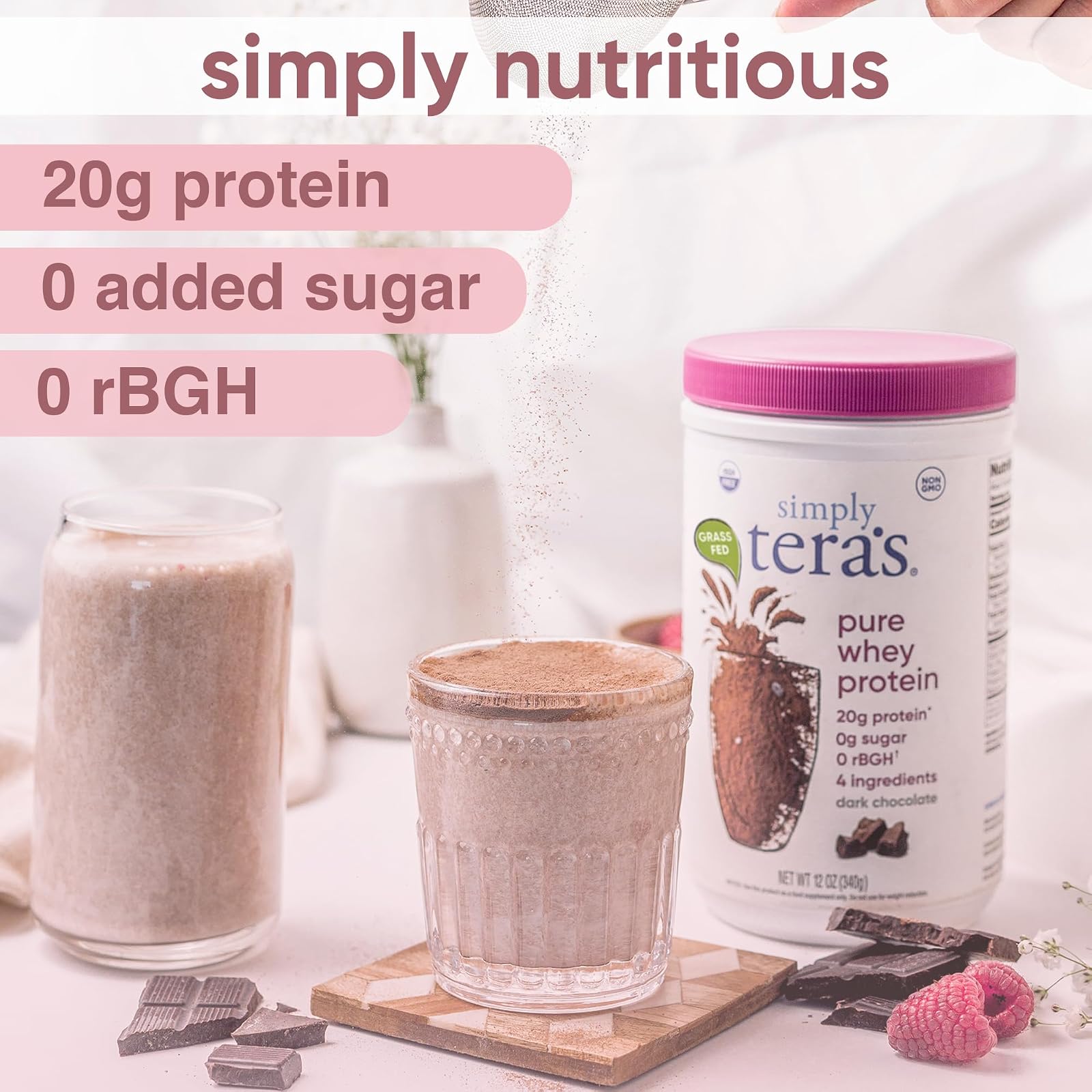 delicious dark chocolate protein supplement