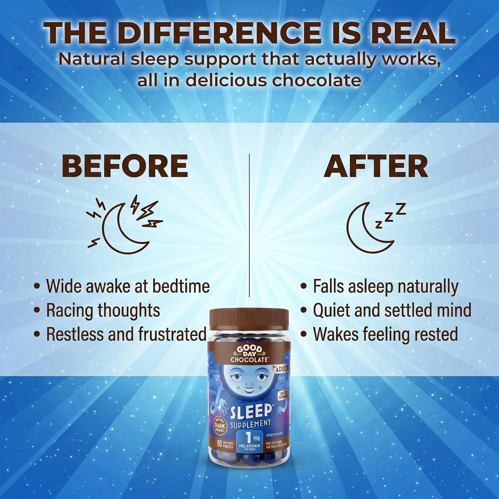 delicious dark chocolate sleep aid