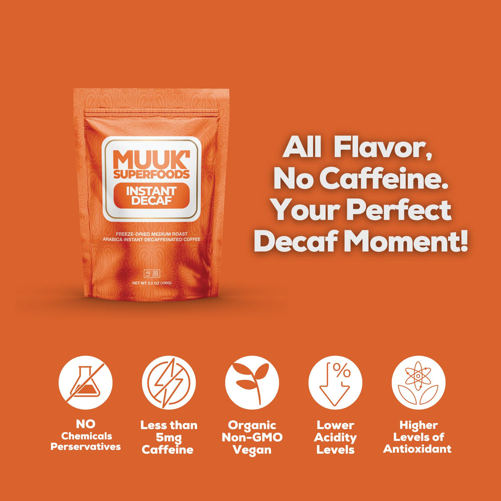 delicious decaf coffee with superfoods
