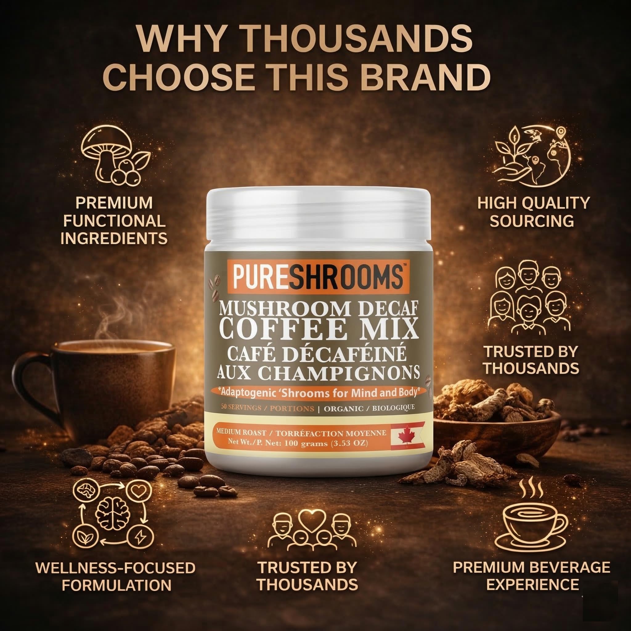 delicious decaf mushroom coffee taste
