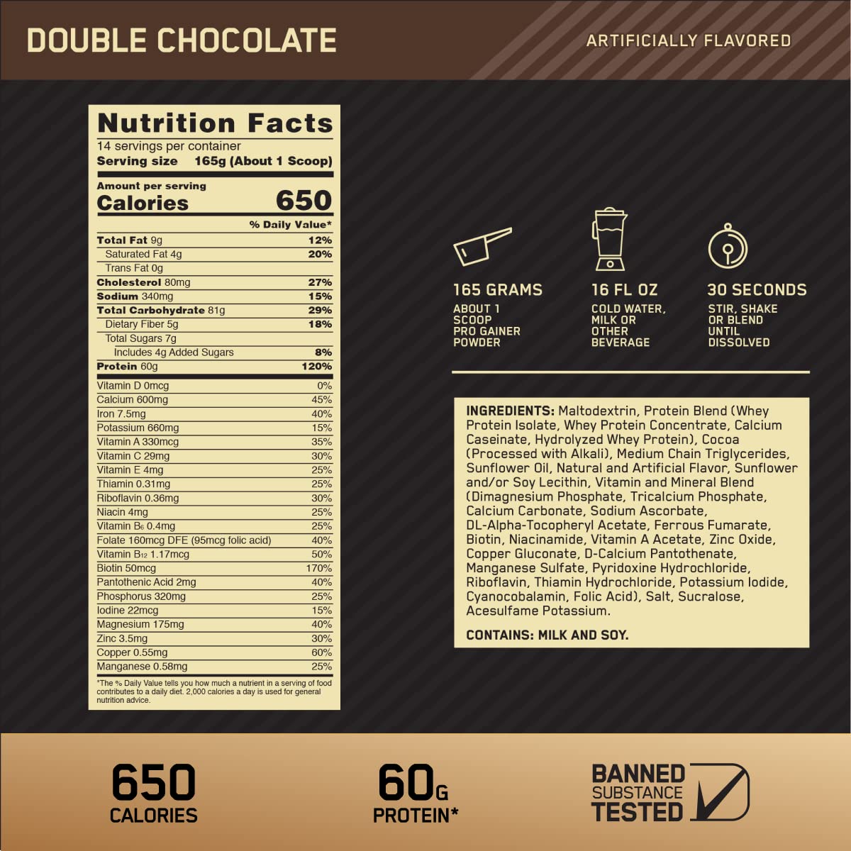 delicious double chocolate protein gainer