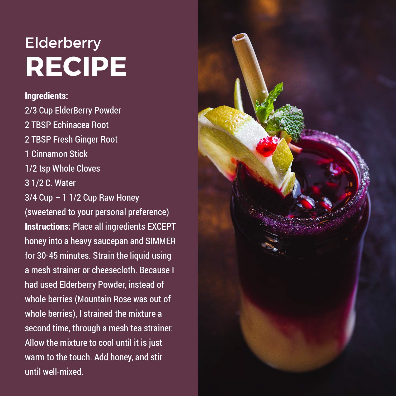 delicious elderberry drink for hydration