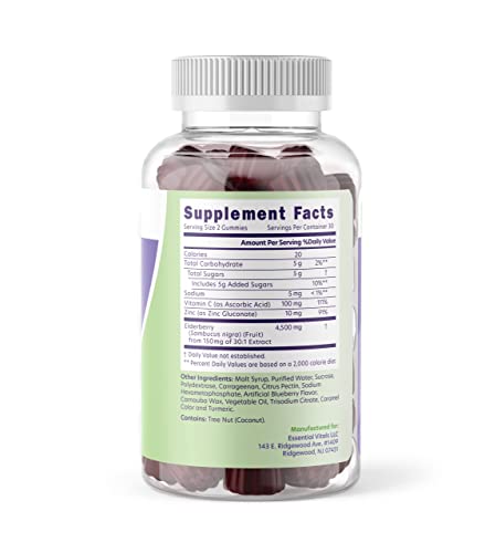Delicious elderberry gummies for adults
