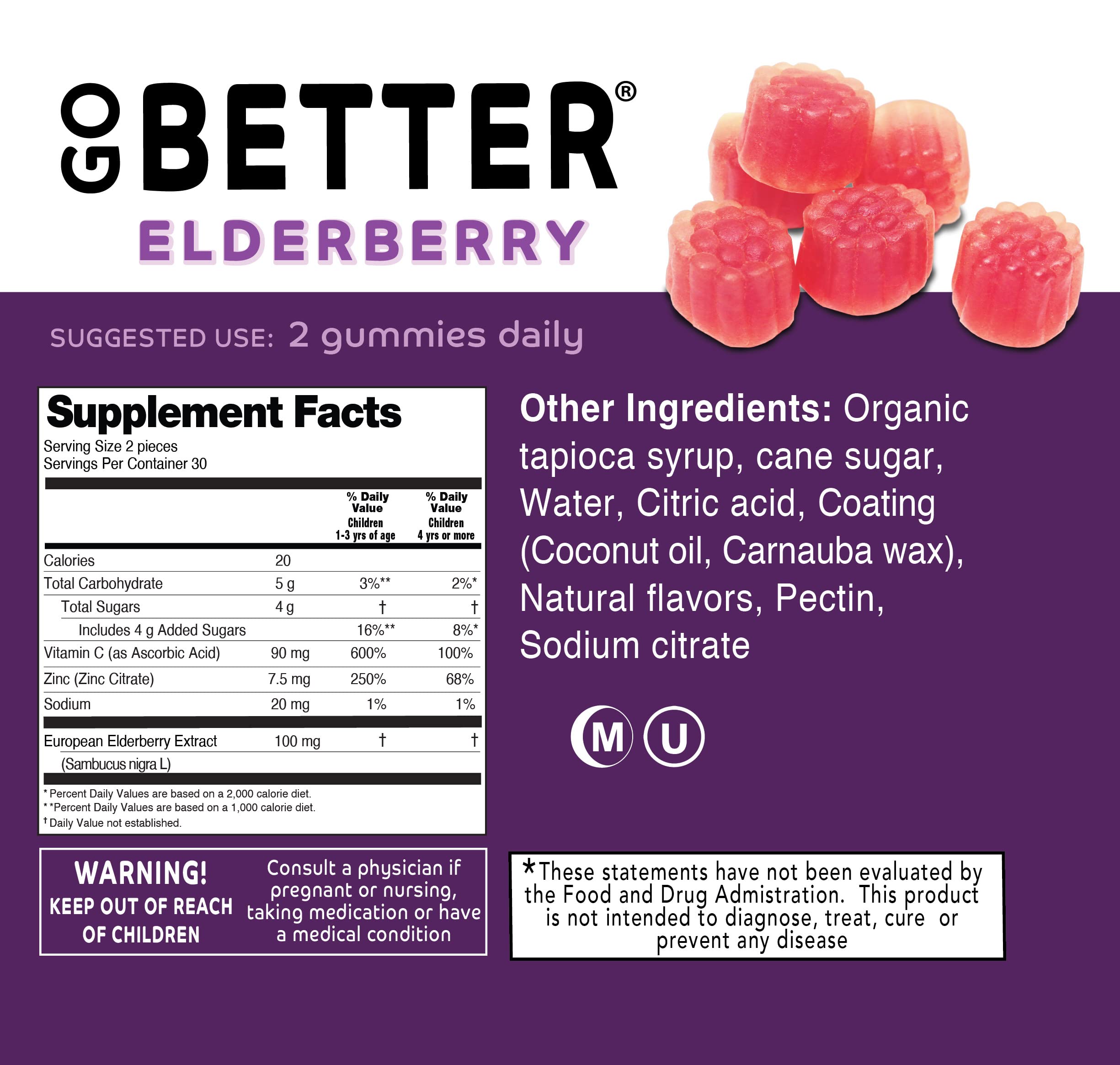 Delicious elderberry gummies for health