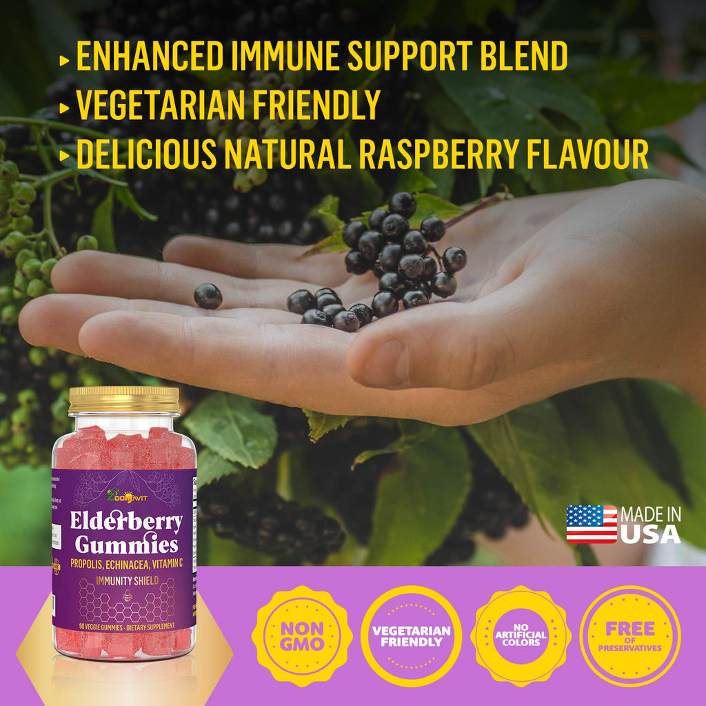 Delicious elderberry gummies for health