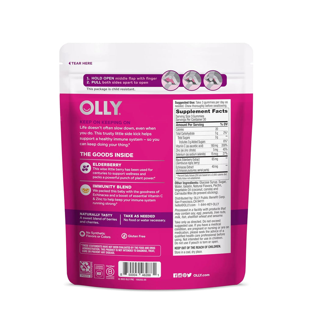 Delicious elderberry gummies with zinc