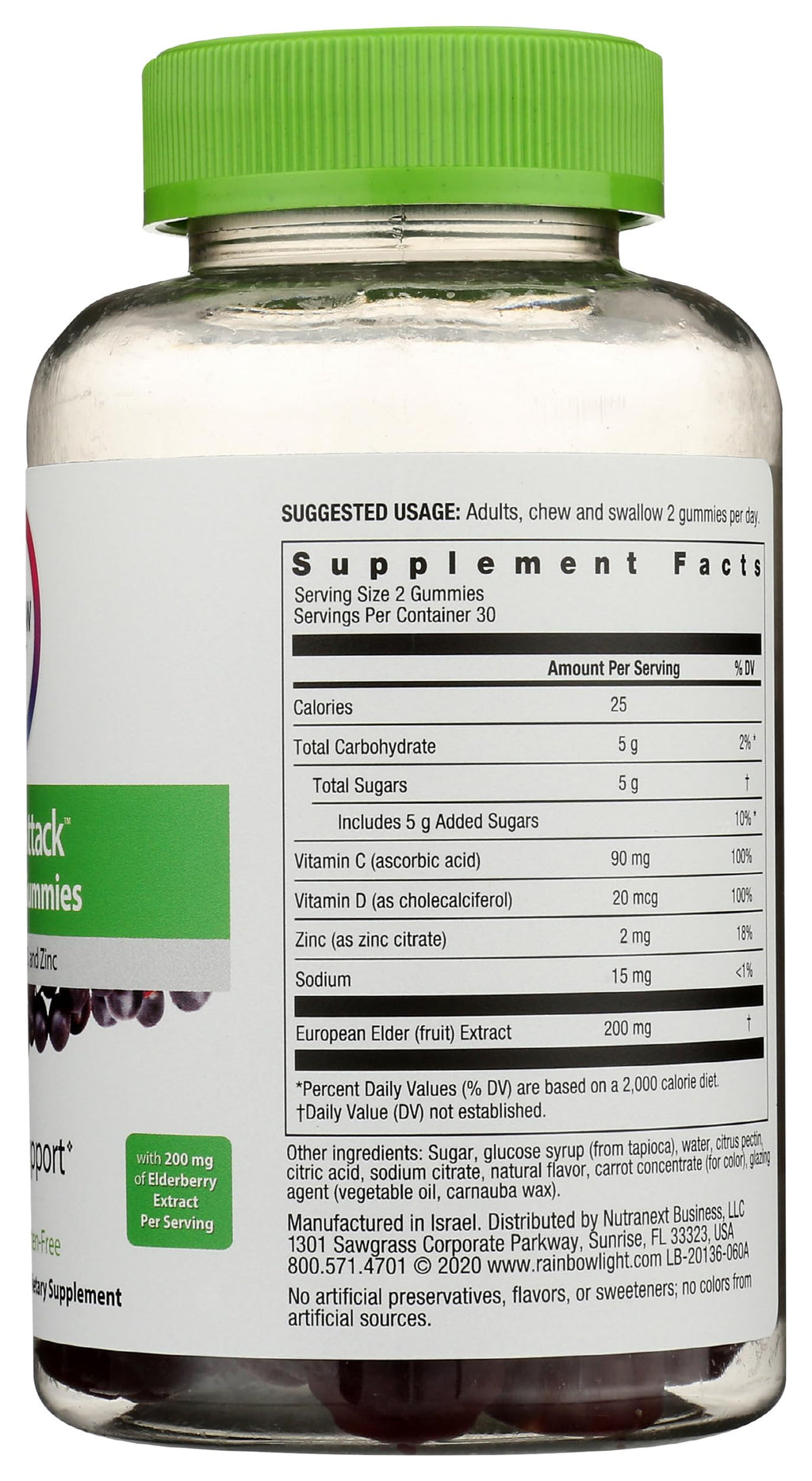 Delicious elderberry gummy supplement for kids