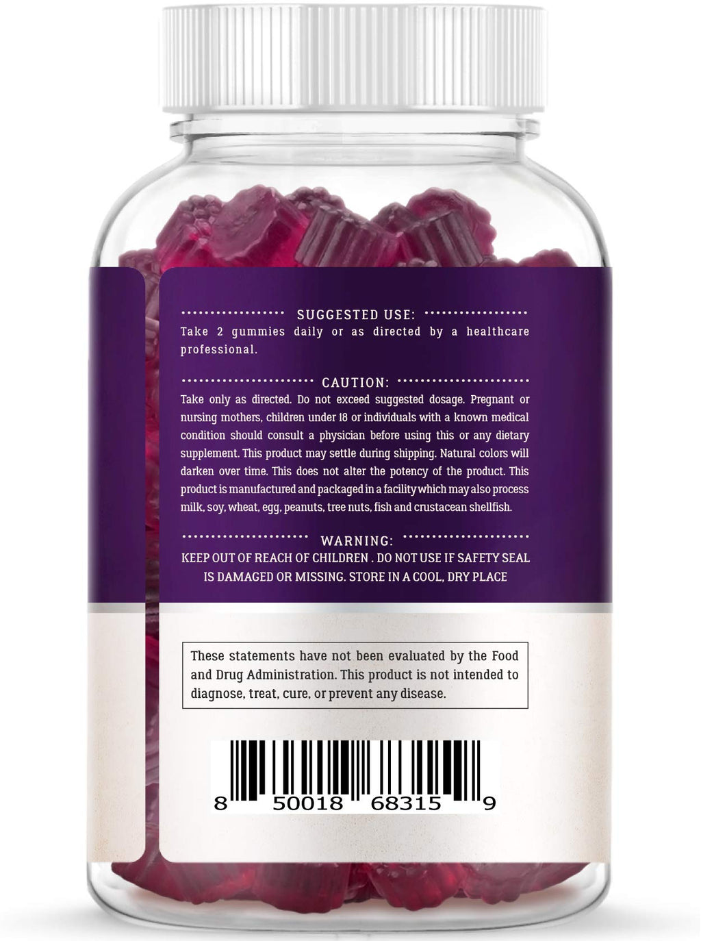 delicious elderberry gummy supplement