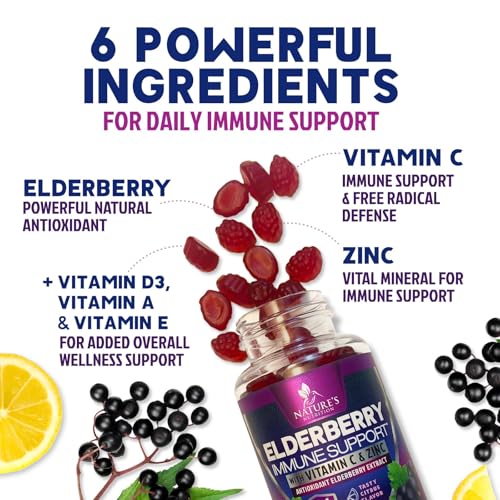 Delicious elderberry gummy supplement