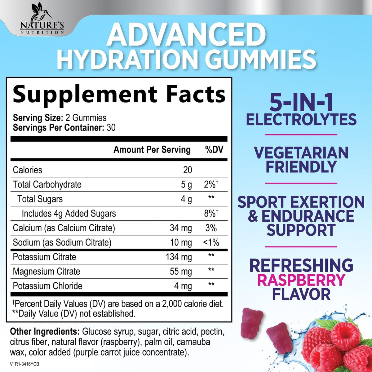 Delicious electrolyte gummies for hydration