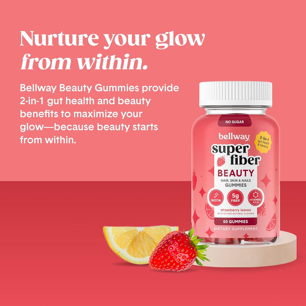 Delicious fiber gummies with biotin