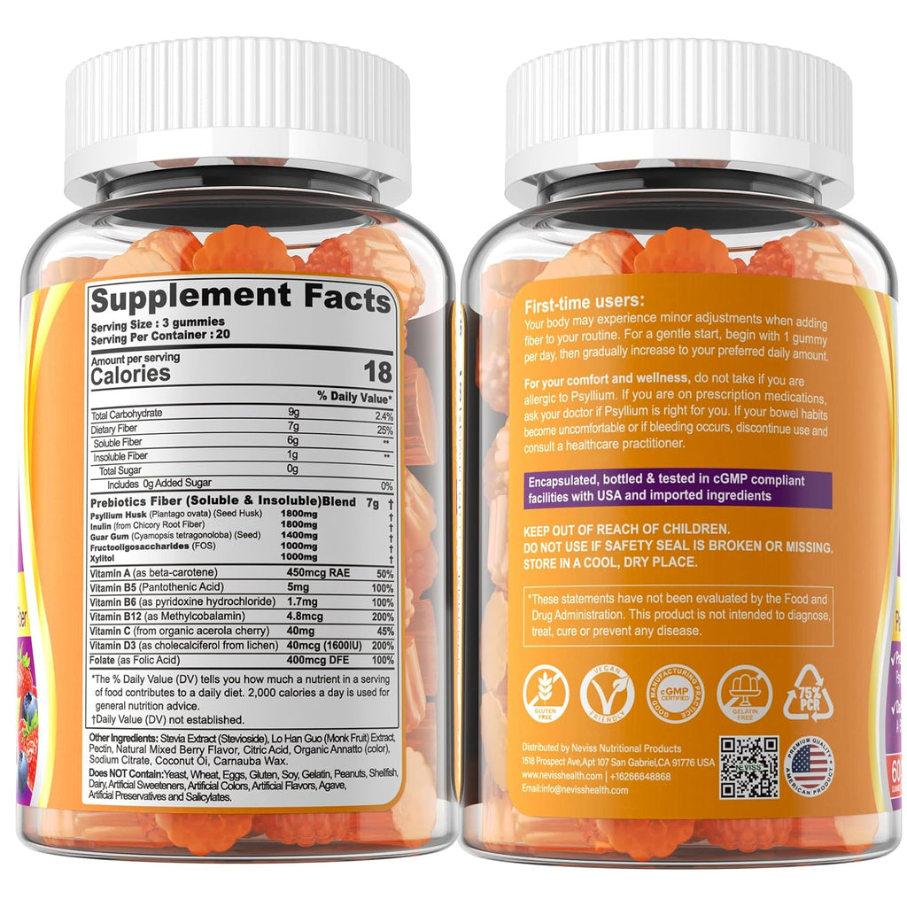 delicious fiber gummies with psyllium husk
