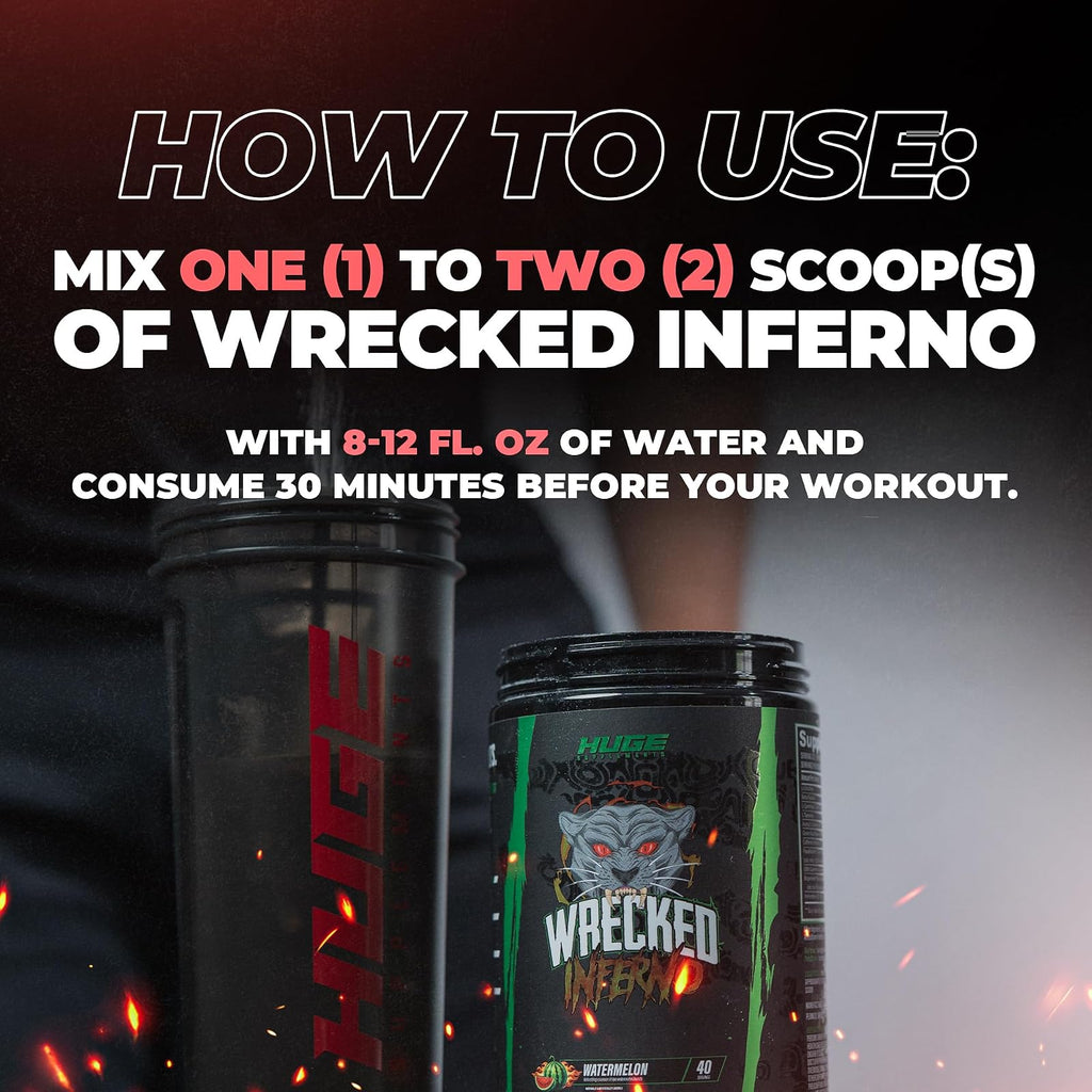 Delicious flavours of Wrecked pre-workout