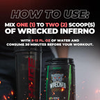 Delicious flavours of Wrecked pre-workout