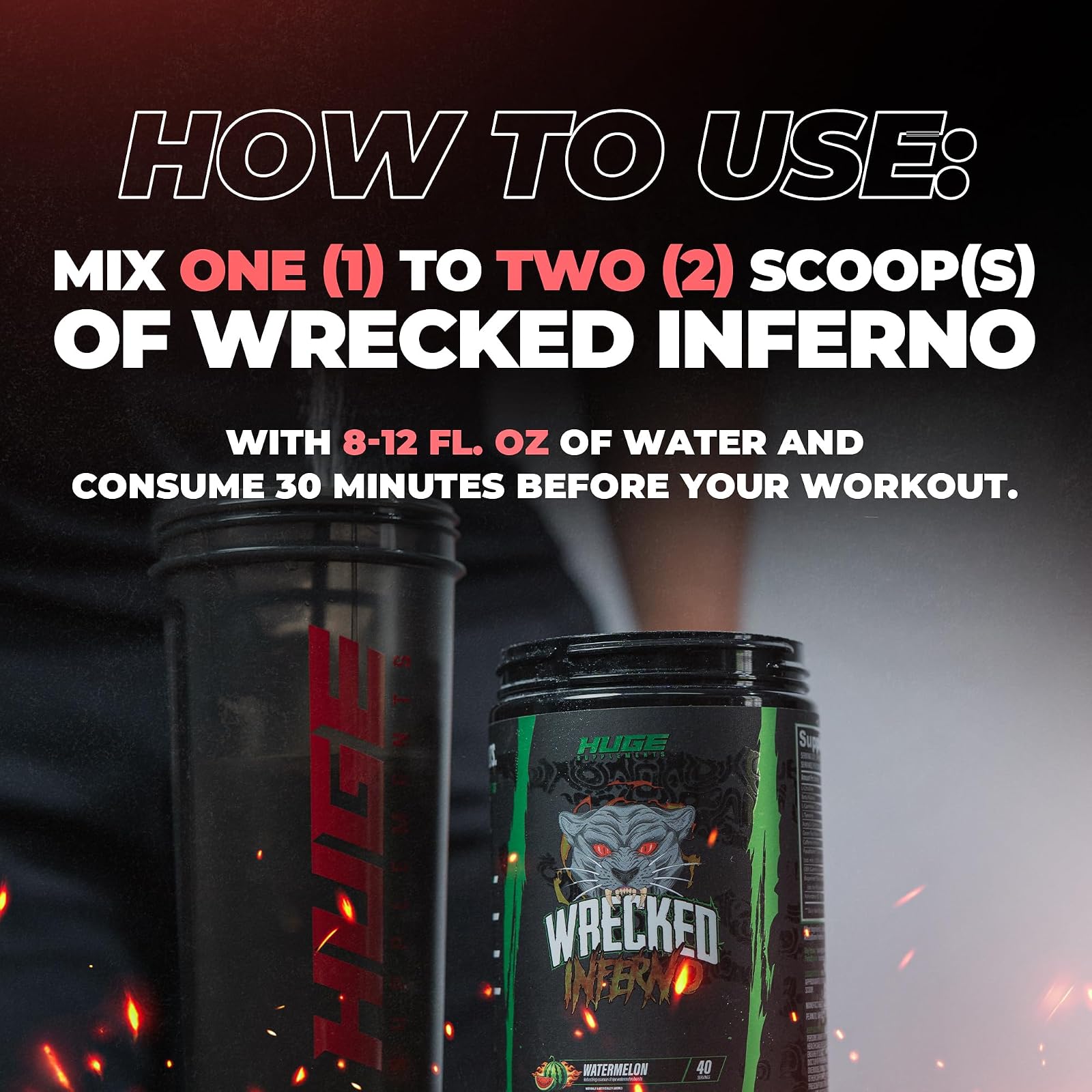 Delicious flavours of Wrecked pre-workout