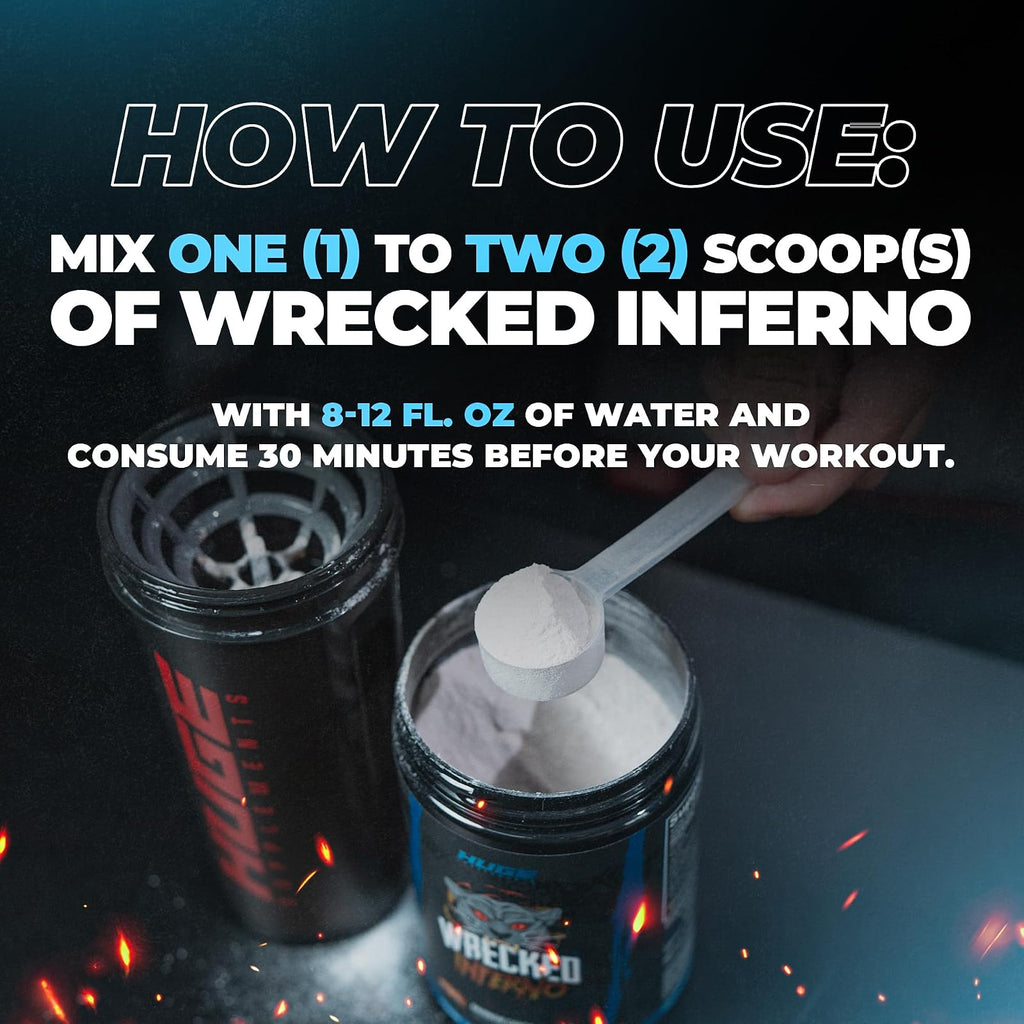 Delicious flavours of Wrecked pre-workout