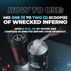 Delicious flavours of Wrecked pre-workout