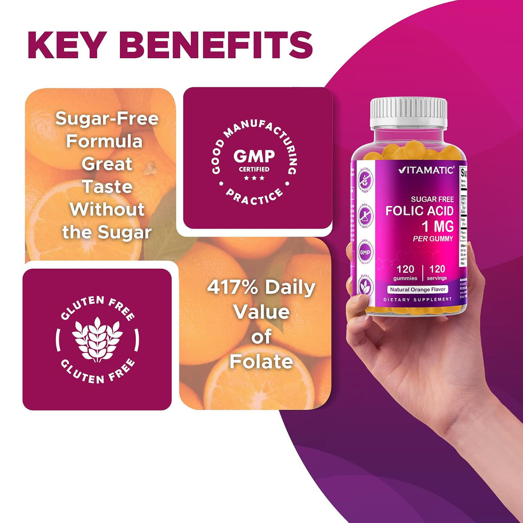 Delicious folic acid gummies for energy