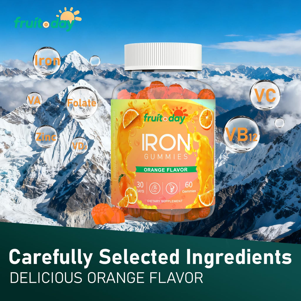 Delicious fruit-flavoured iron gummies