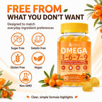 Delicious fruit-flavoured Omega gummies