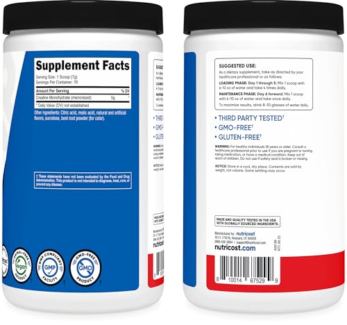 Delicious fruit punch creatine mix