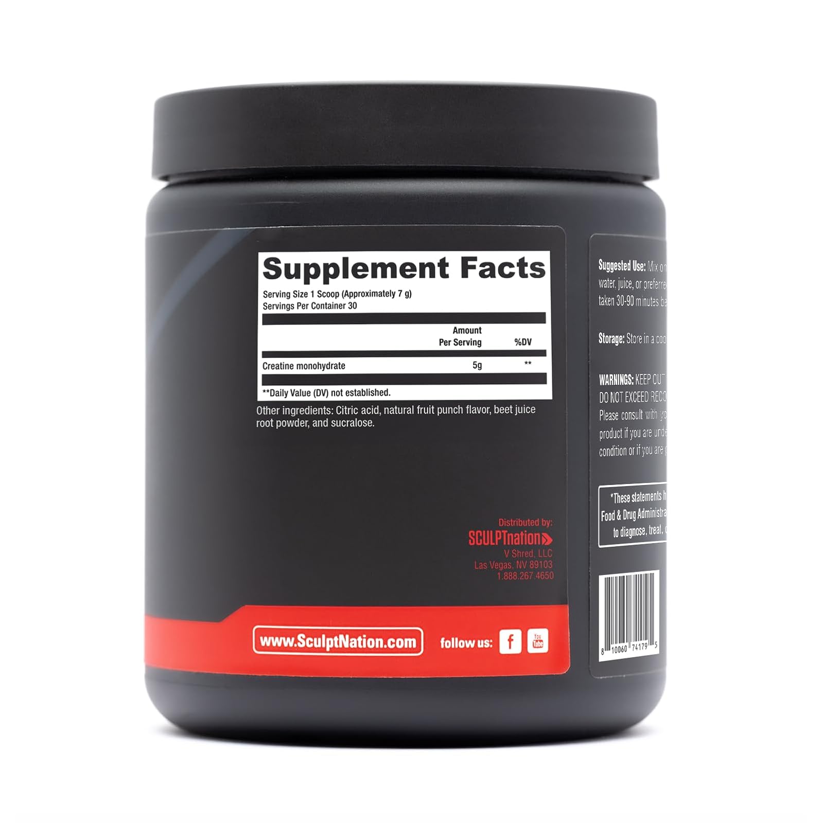 Delicious fruit punch creatine mix