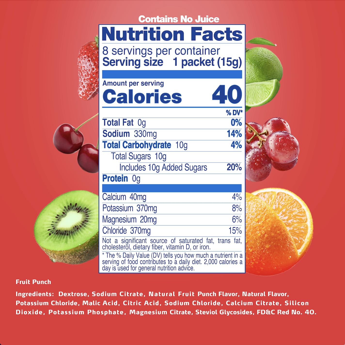 delicious fruit punch electrolyte drink