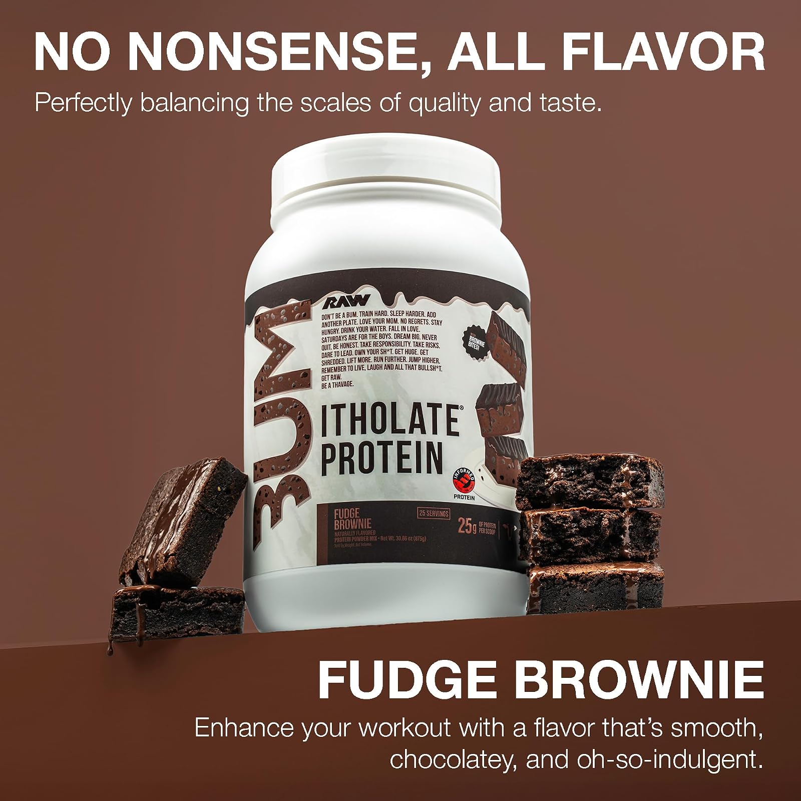 delicious fudge brownie protein supplement