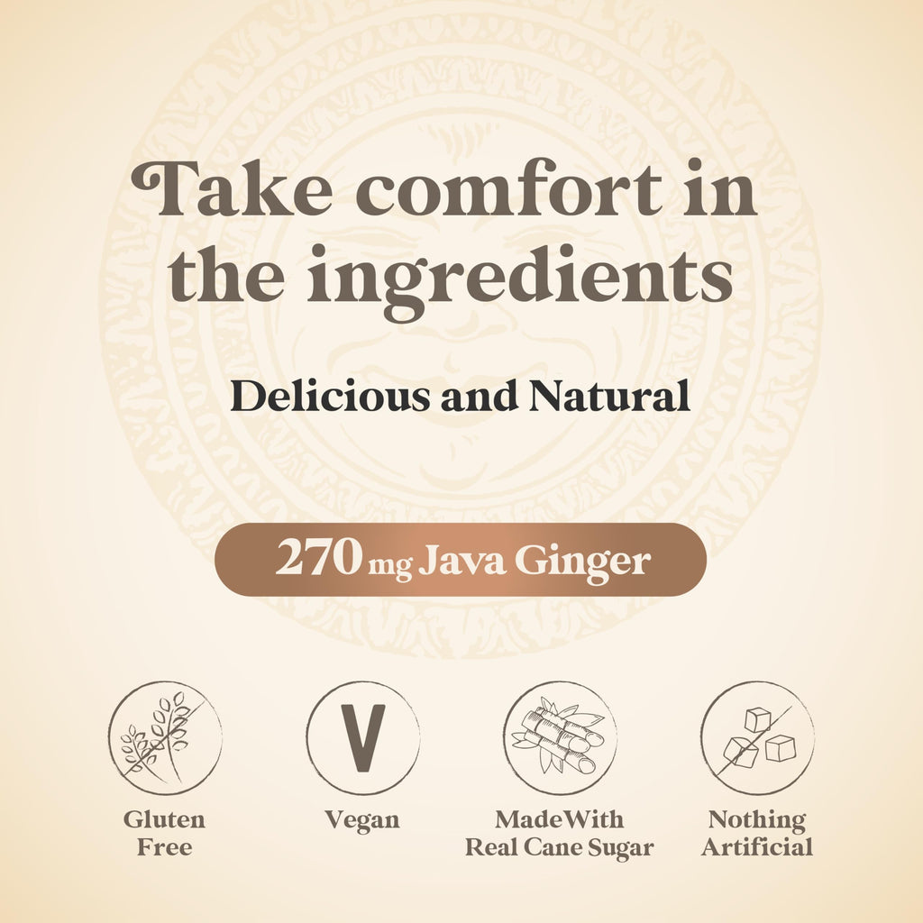 Delicious ginger chews for nausea relief