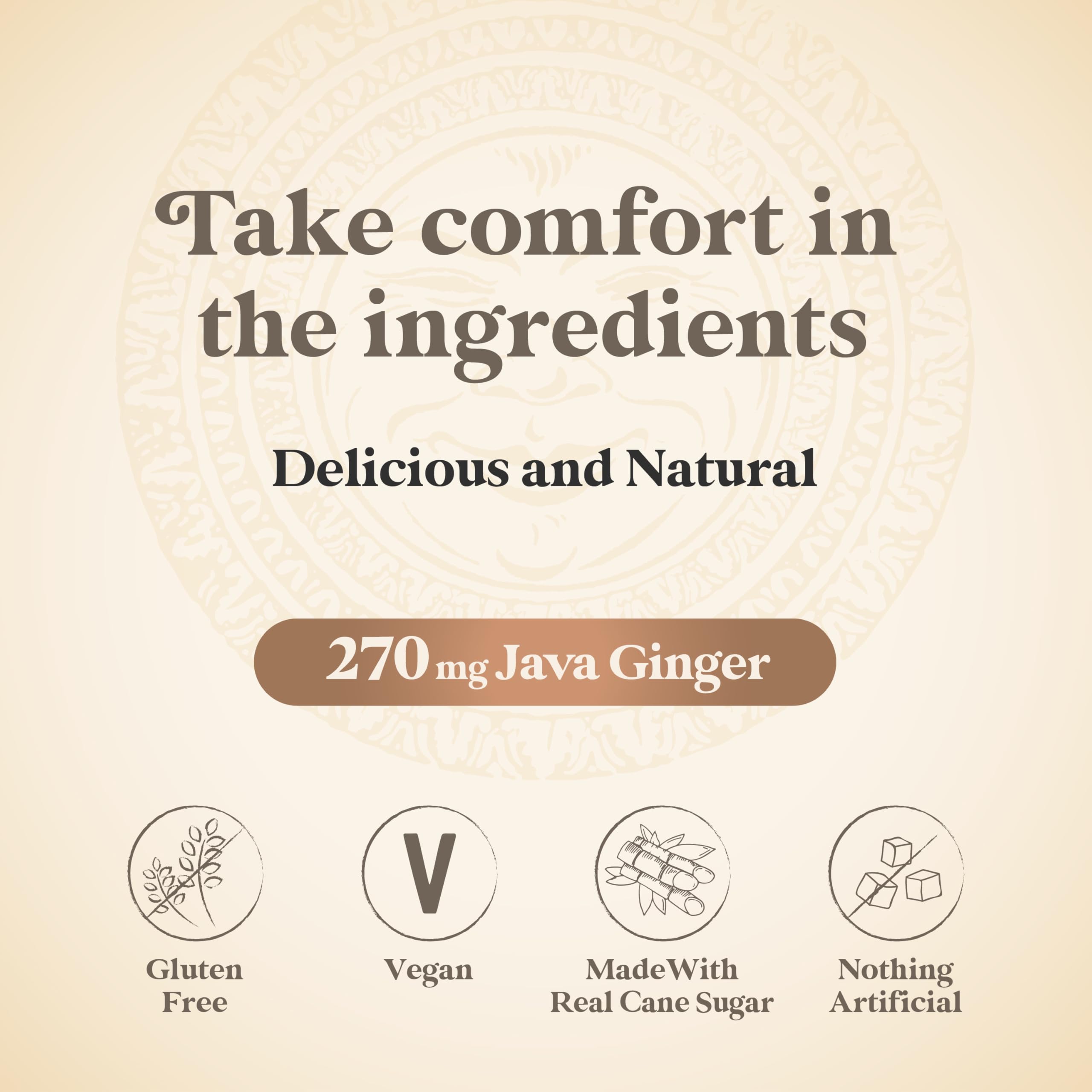 Delicious ginger chews for nausea relief