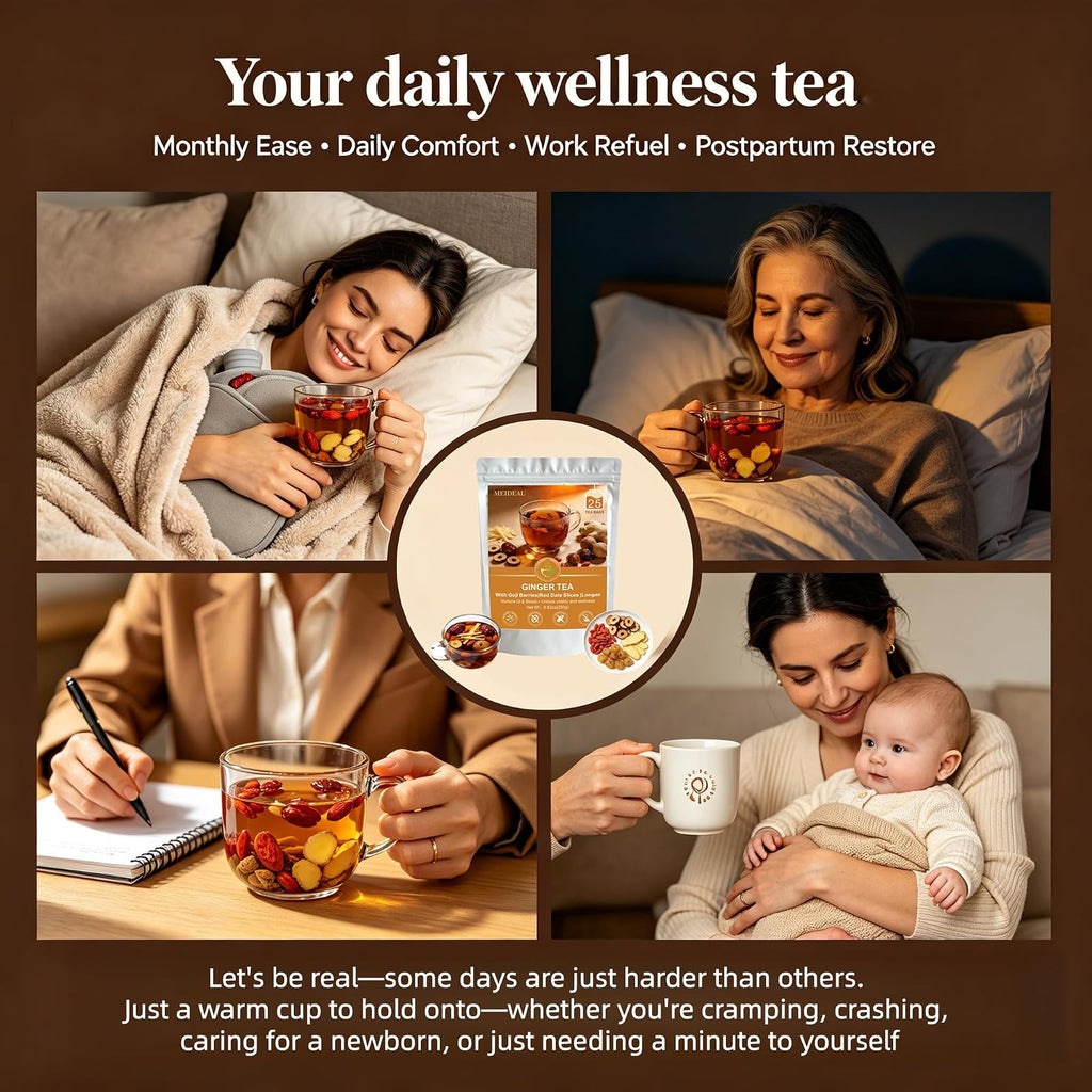 Delicious ginger goji tea flavor