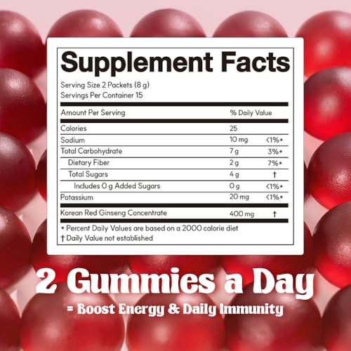 Delicious ginseng gummies for daily use