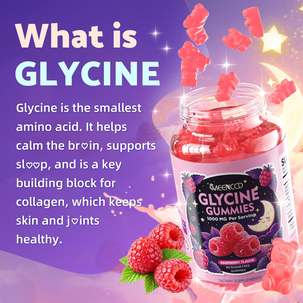 Delicious glycine gummy supplements
