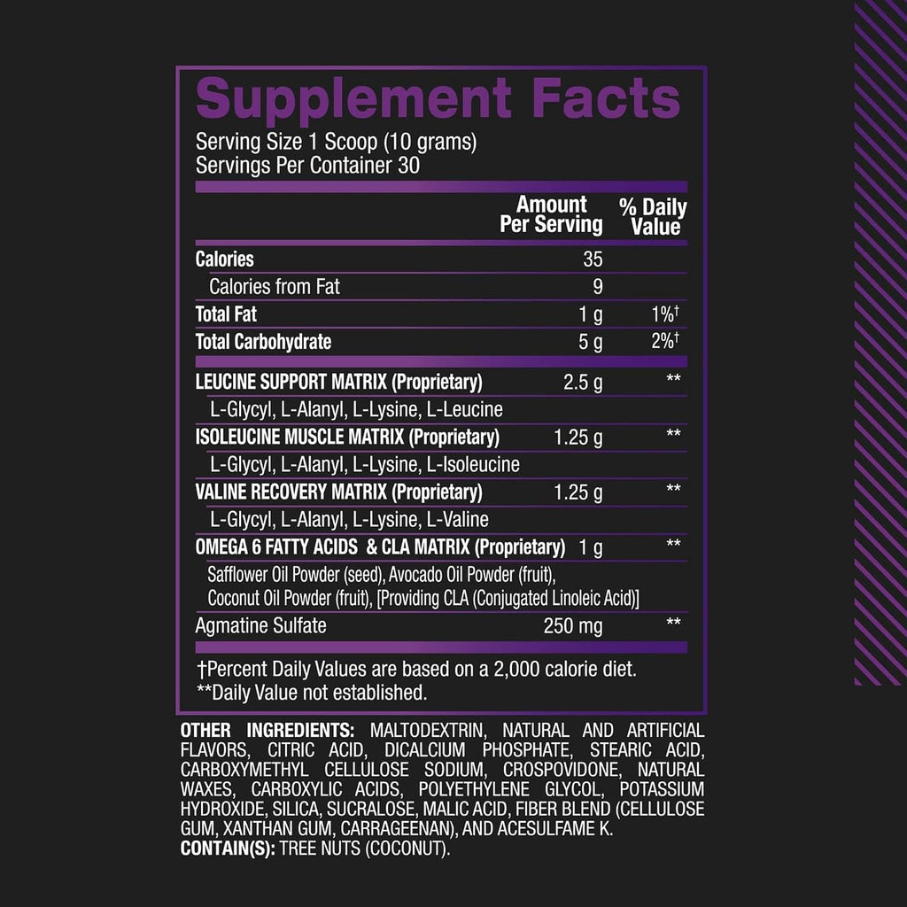 Delicious grape BCAA drink mix