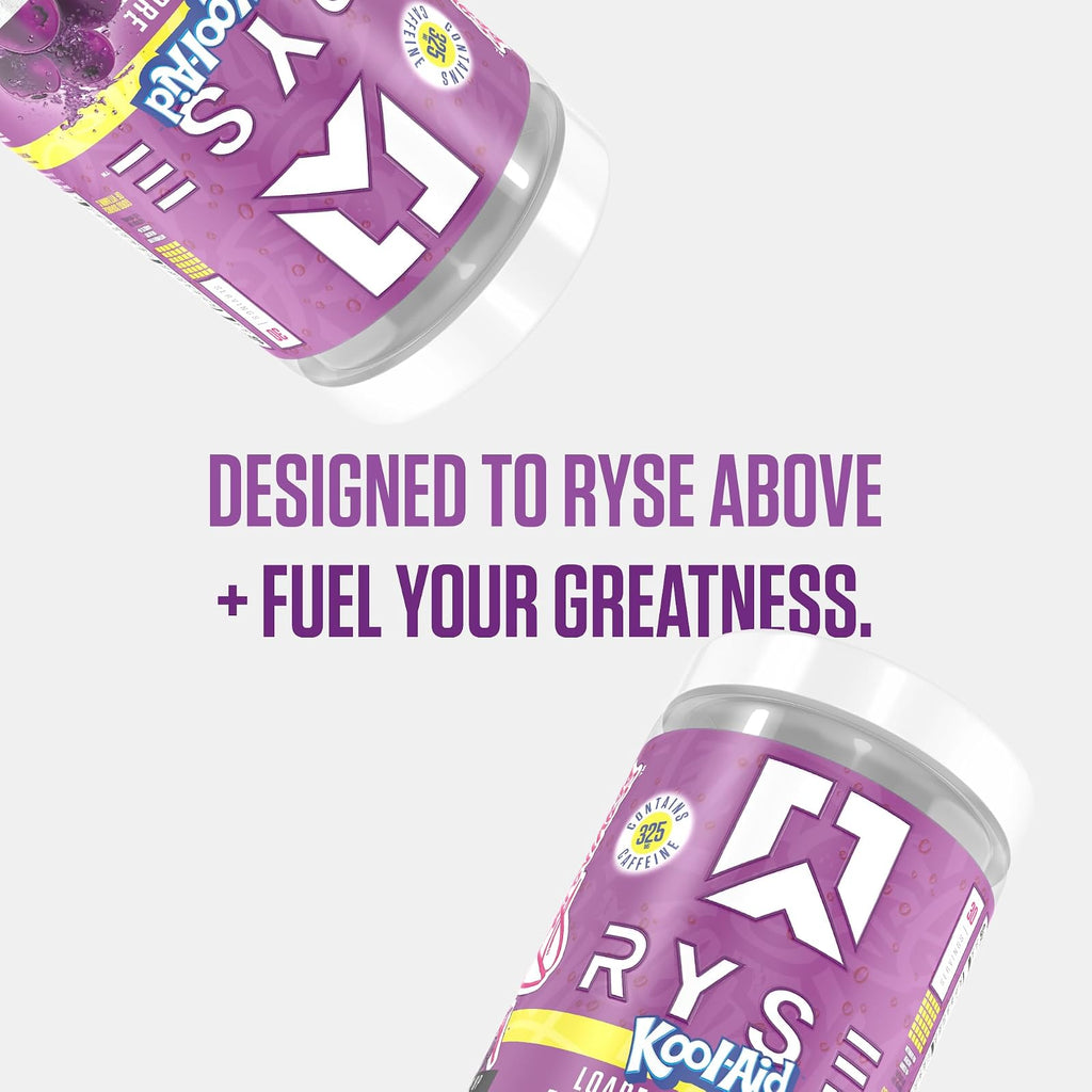 delicious grape pre-workout powder mix