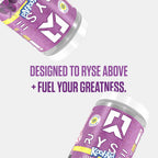 delicious grape pre-workout powder mix