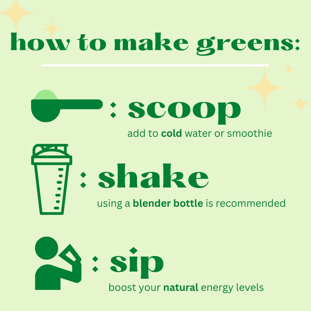 Delicious green apple flavour superfood powder