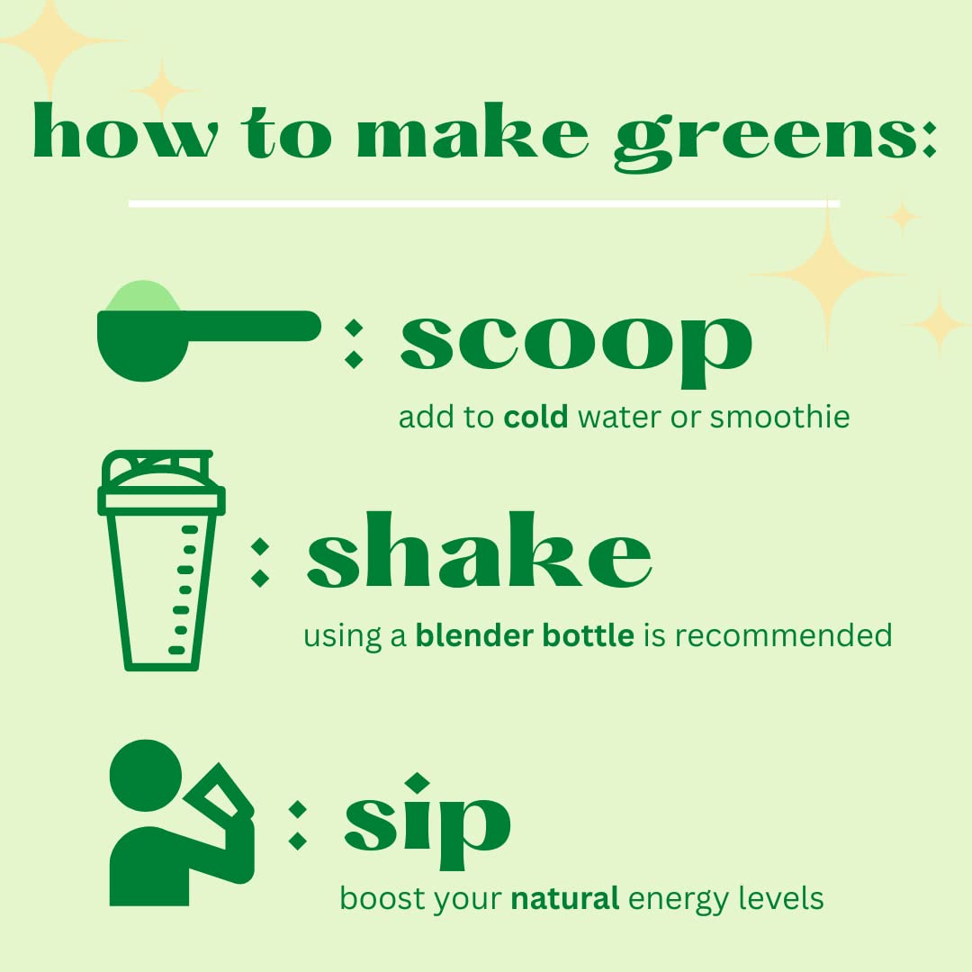 Delicious green apple flavour superfood powder
