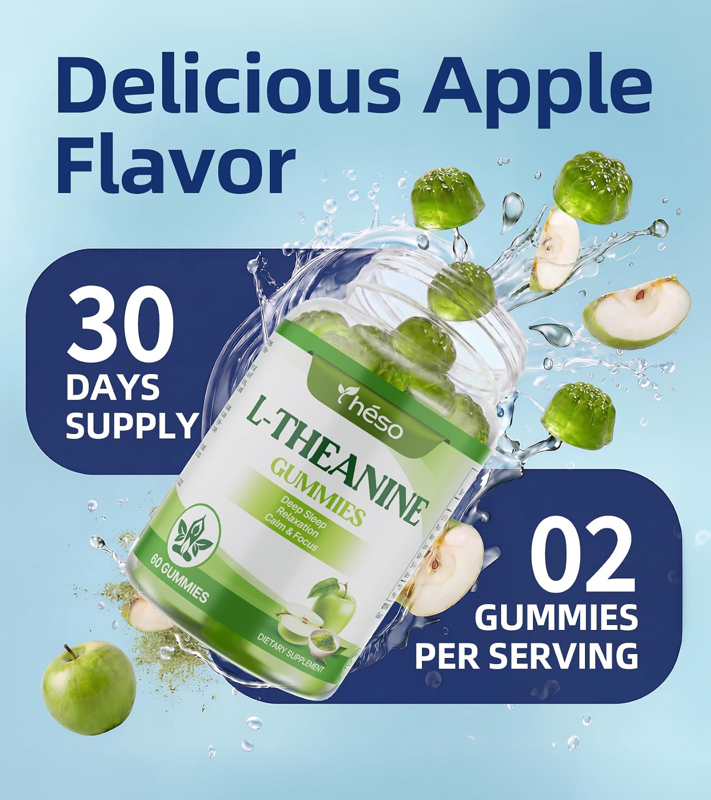 Delicious green apple gummies