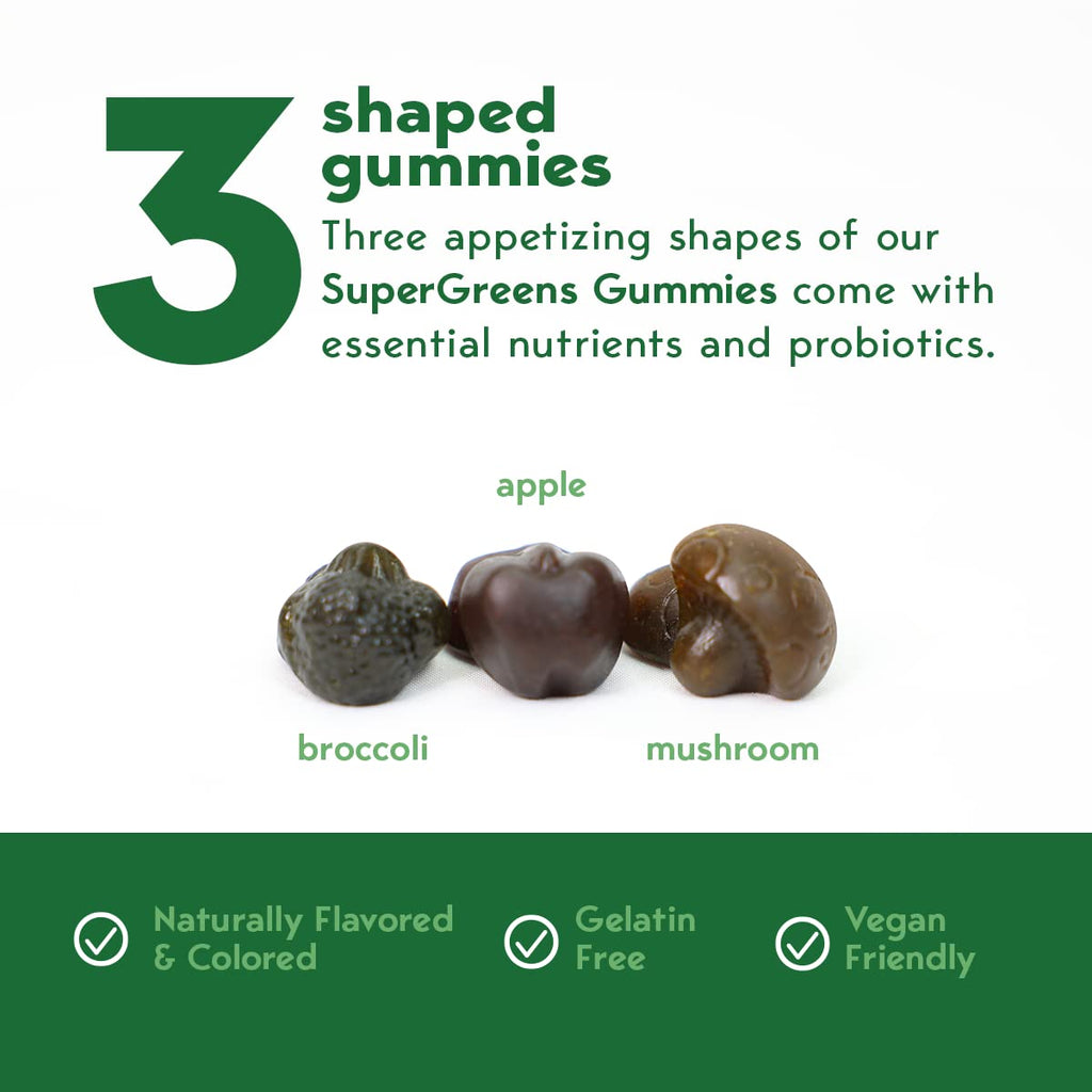 Delicious greens gummies for daily health