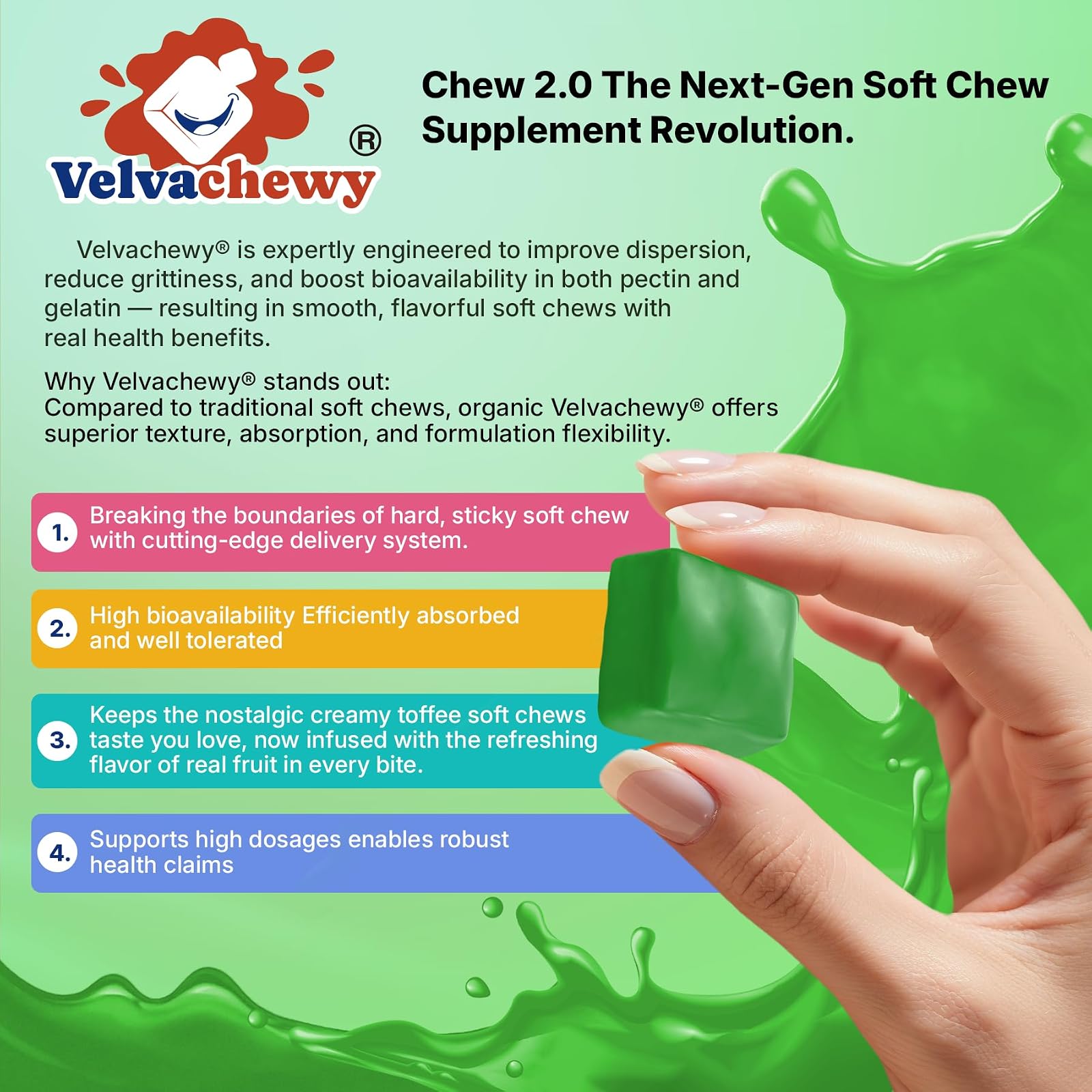 Delicious greens gummies for energy boost