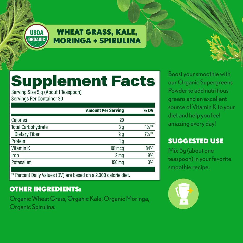delicious greens mix for smoothies