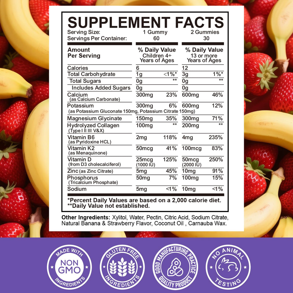 Delicious gummies for calcium intake