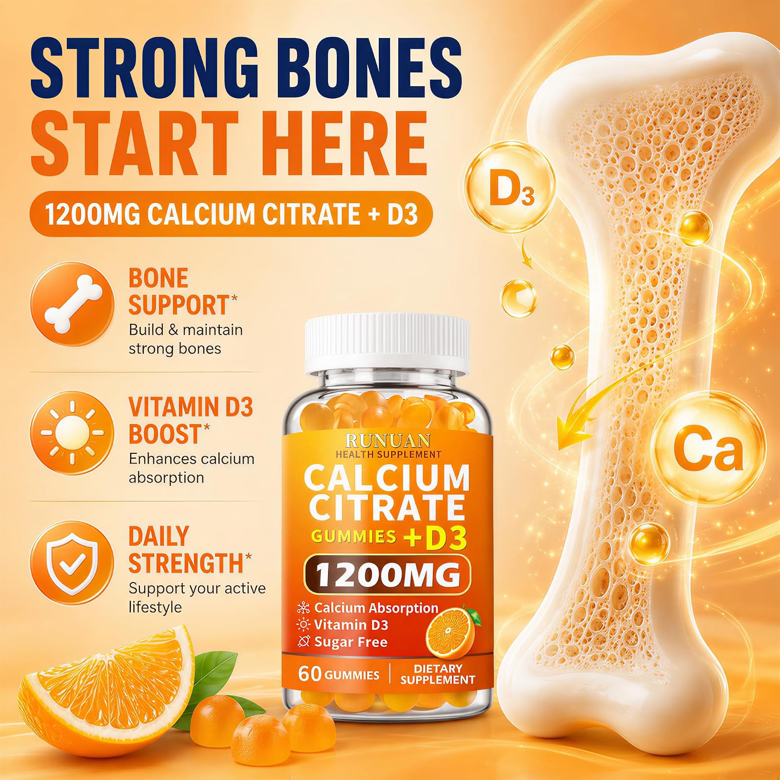 Delicious gummies for calcium intake